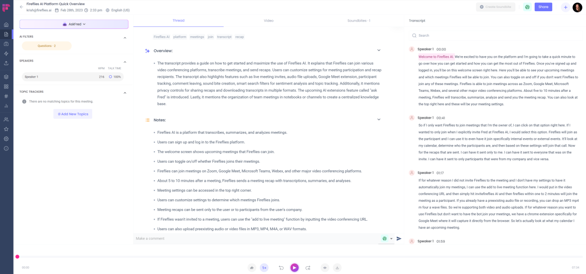 Fireflies.ai Review: The Best AI Notetaker for Meetings? – AI News ...